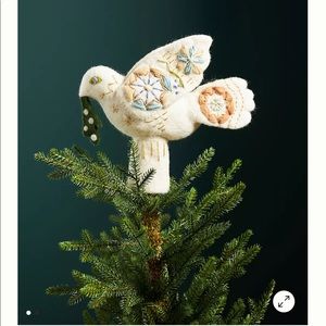 Anthropologie | Holiday | Anthropologie Unity Felt Dove Tree Topper ...